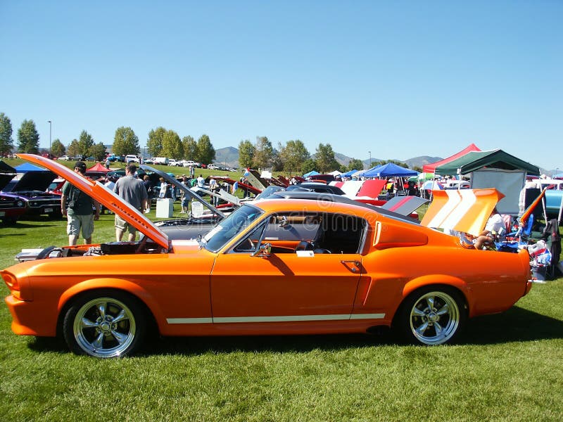 Orange American Muscle Car editorial image. Image of america - 1495100