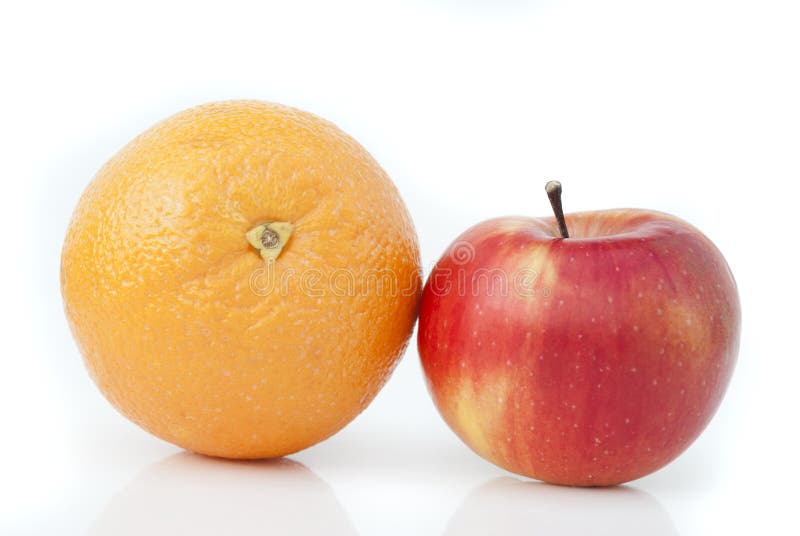 Apple and orange stock photo. Image of closeup, concept - 32543966