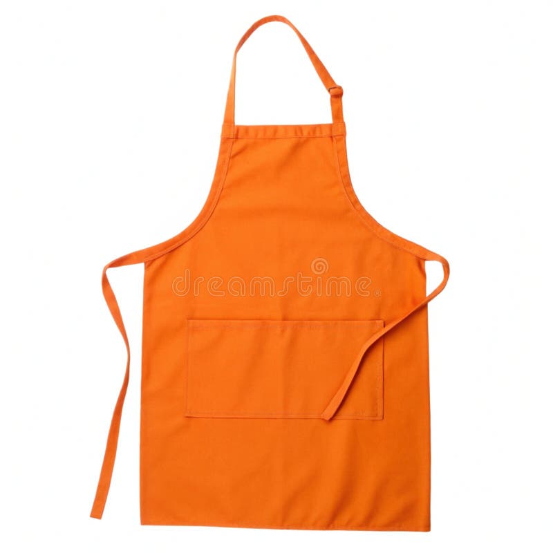 Orange Apron Isolated on Transparent Background Stock Illustration ...