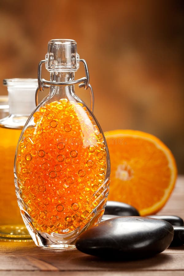 Orange Aromatherapy - Bath Salt Stock Photo - Image of relax ...