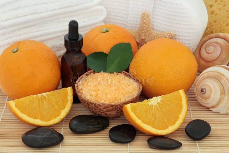 Orange Aromatherapy Spa stock photo. Image of cosmetic - 29509492