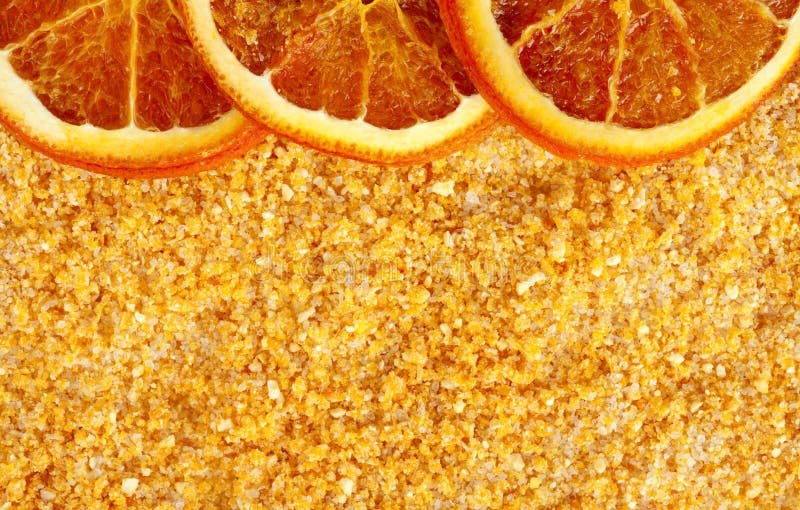 Orange Aromatic Sea Salt with Some Dried Slices Stock Image - Image of ...