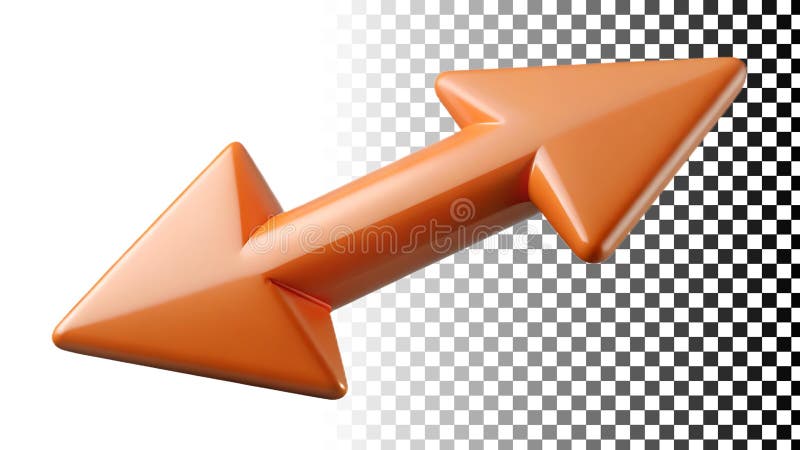 Orange Arrow Icon, Direction Symbol for Navigation and User Interface ...