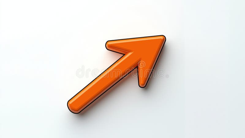 Orange Arrow Points Right. Modern Graphic Design Element. Simple, Bold ...