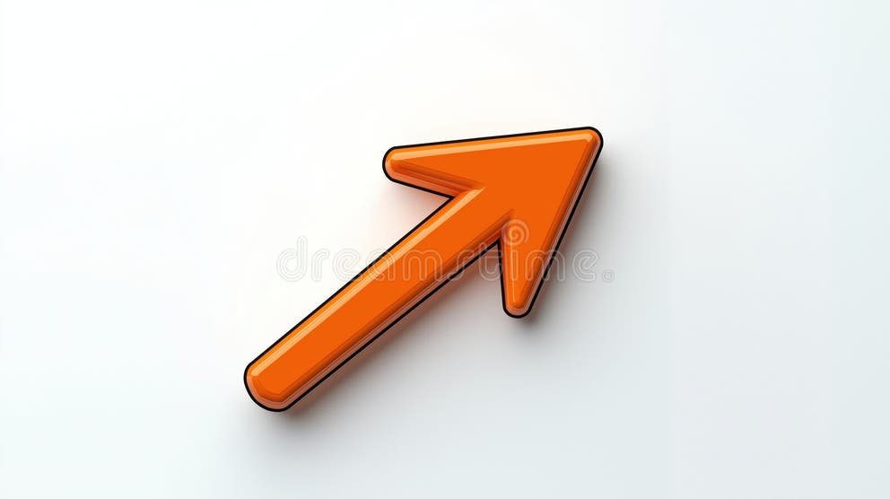 Orange Arrow Points Right. Modern Graphic Design Element. Simple, Bold ...