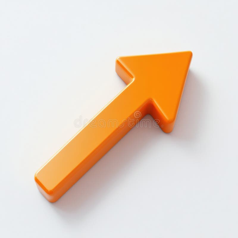 Orange Arrow Symbol Indicating Direction Points To the Right on a Light ...
