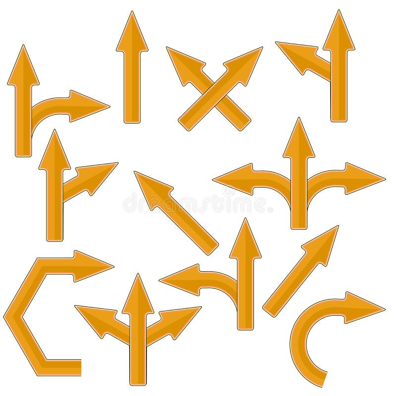 Orange Arrows stock illustration. Illustration of back - 57692082