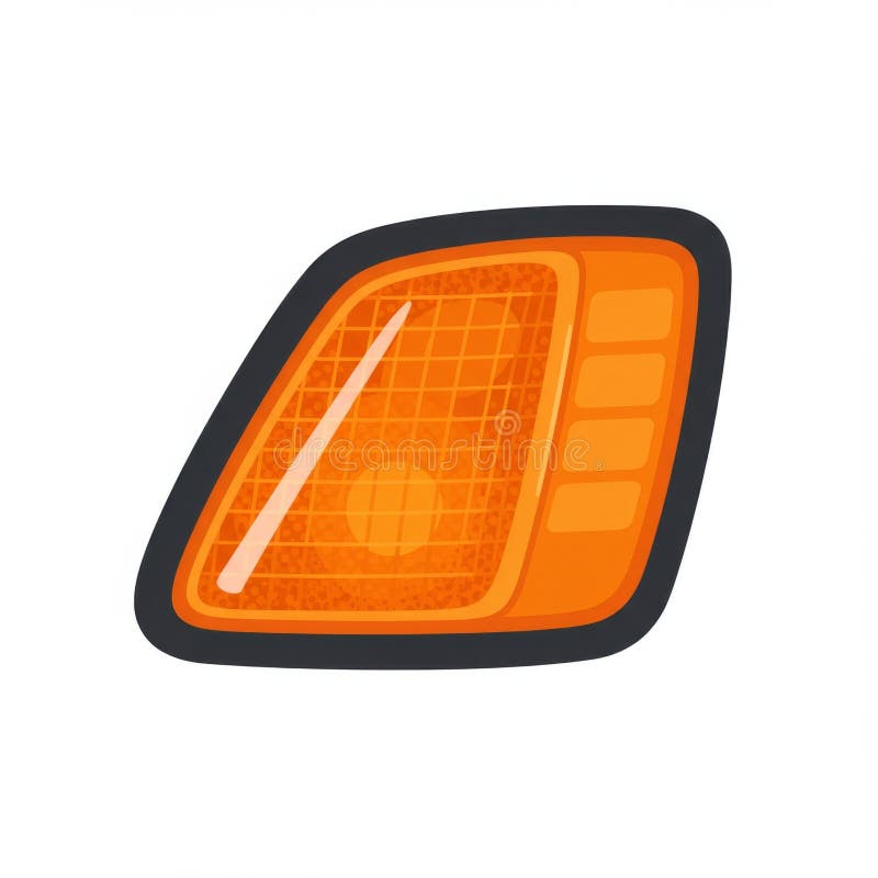 Orange Automotive Turn Signal Light Illustration Stock Illustration ...