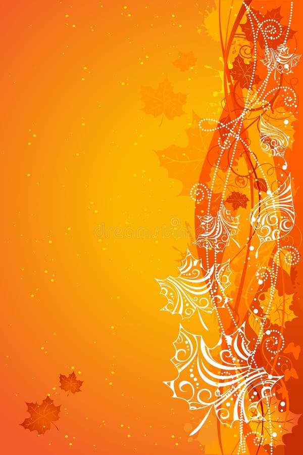 Orange autumn background. stock vector. Illustration of design - 57742470