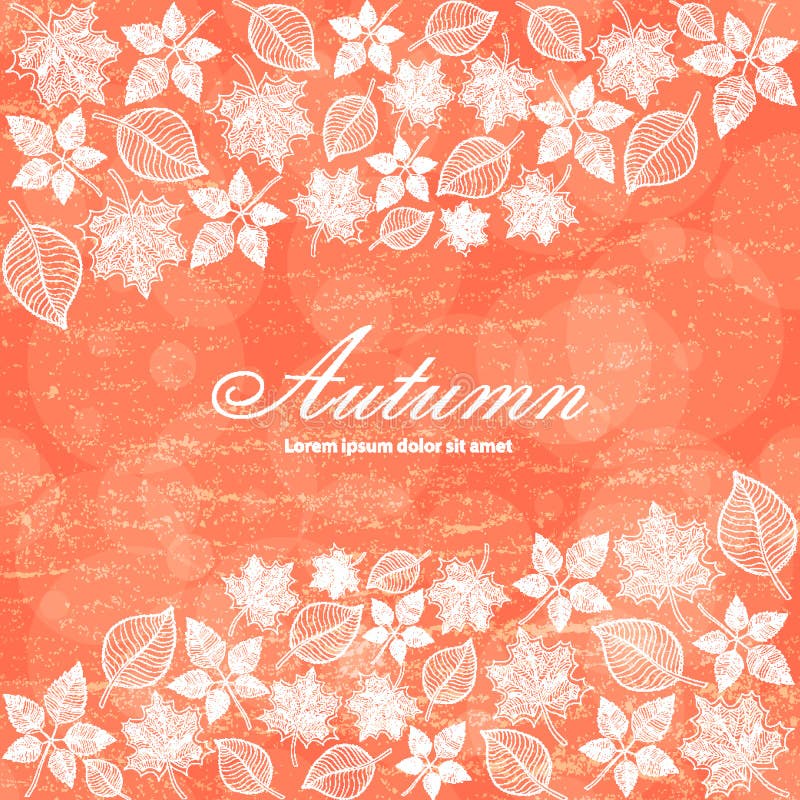 Orange autumn background stock vector. Illustration of decor - 46114194