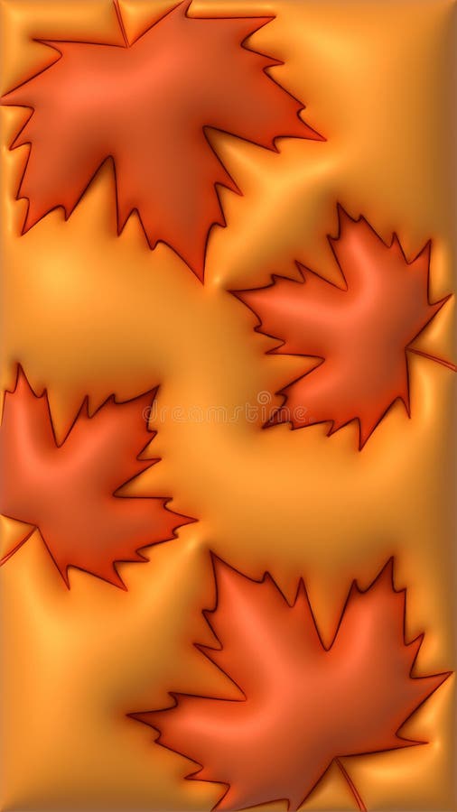 Orange Autumn Fall Leaves Soft Convex Background Stock Illustration ...