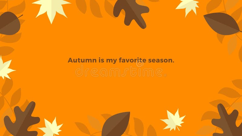 Orange Autumn Leaves Fall Desktop Wallpaper Stock Illustration ...