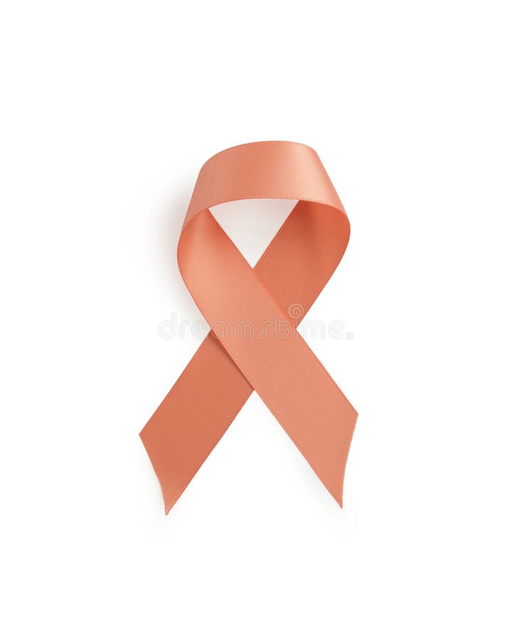 Orange Awareness Ribbon Isolated on White Background Stock Photo ...