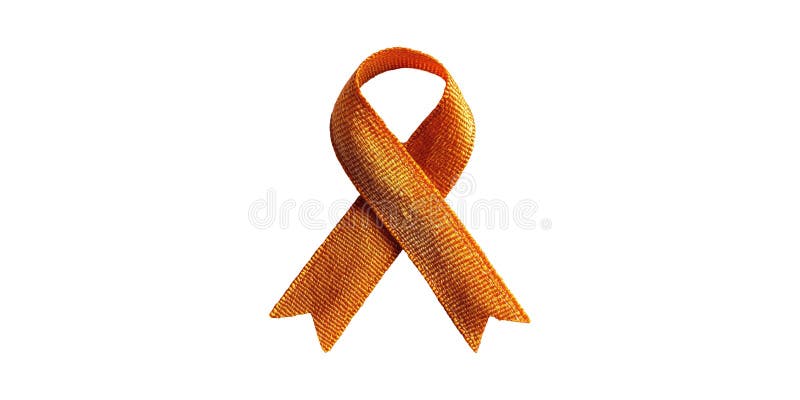 Orange Awareness Ribbon Symbolizing Leukemia and Multiple Sclerosis ...