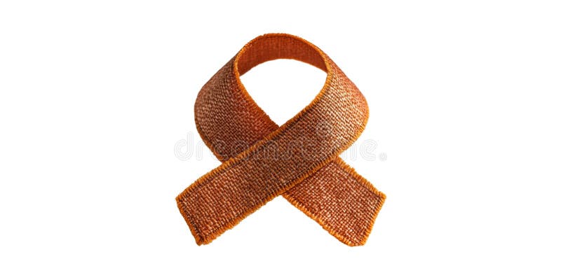 Orange Awareness Ribbon Symbolizing Leukemia and Multiple Sclerosis ...