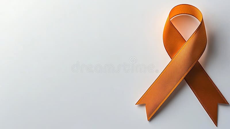 Orange Awareness Ribbon Symbolizing Support for Important Causes Stock ...