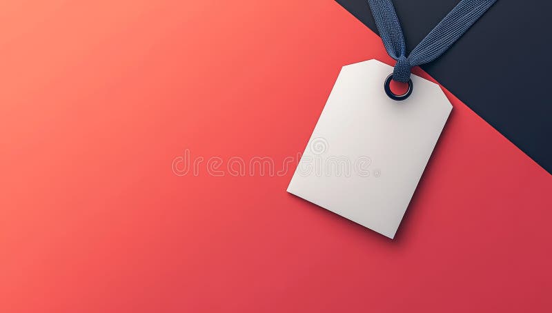 Orange Backdrop Featuring a Blank Office Badge and an Empty Name Tag ...