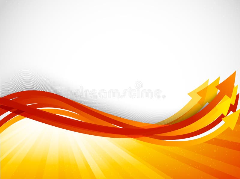 Bright Orange Swoosh Wave Border Background Stock Vector - Illustration ...