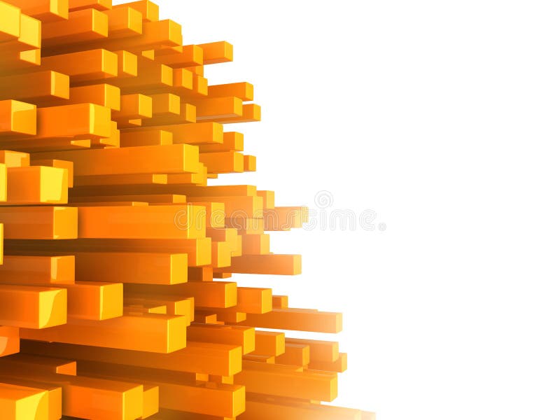 Orange Background with Boxes Stock Illustration - Illustration of ...