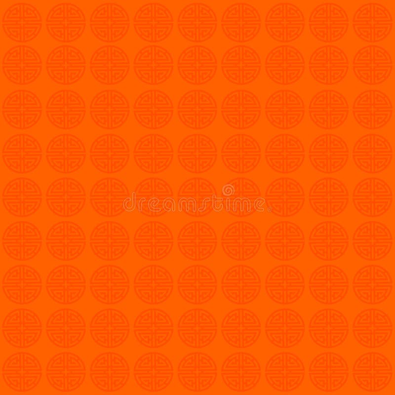 Orange Background. Chinese Symbol Stock Vector - Illustration of ...