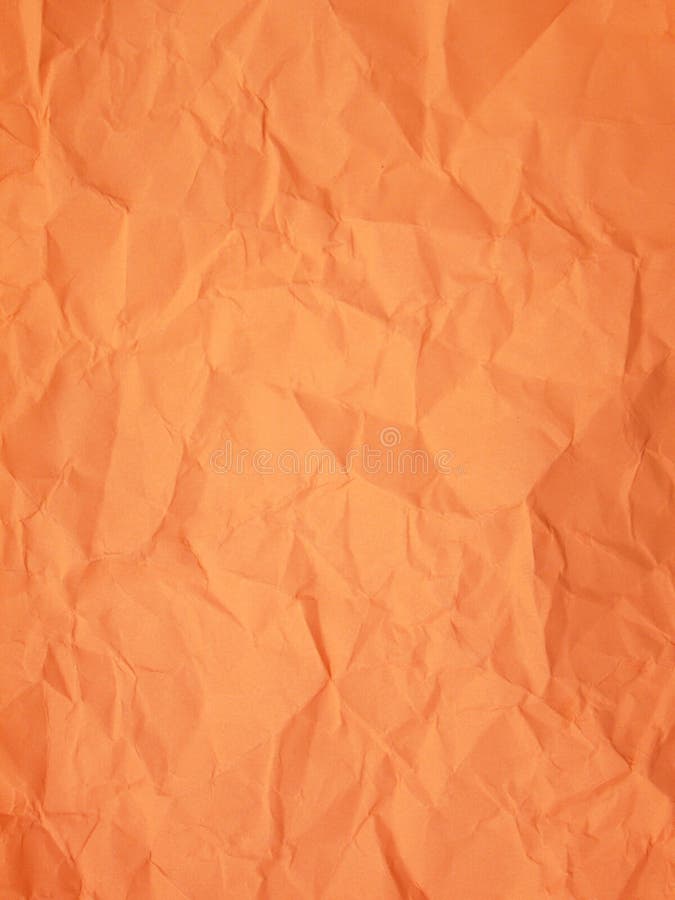 Orange Background - Crumpled Paper Stock Image - Image of edge ...