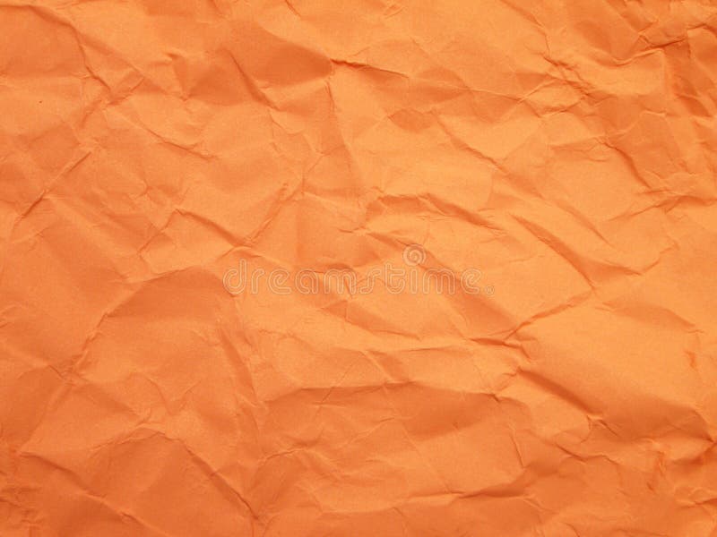 Orange Background - Crumpled Paper Stock Image - Image of detail ...