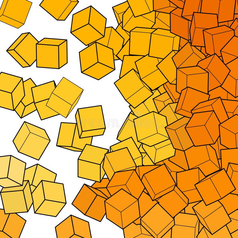 Orange Background from Cubes. Design Element. Presentation Template ...