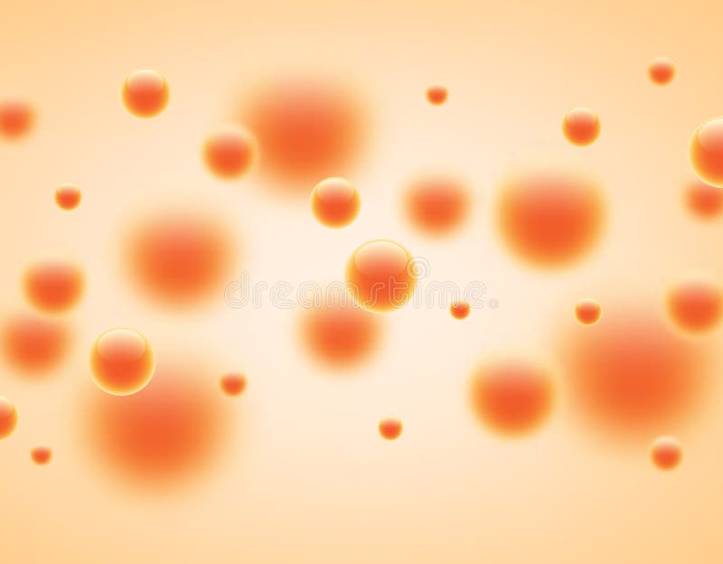 Orange Background with 3d Bubbles. Stock Vector - Illustration of decor ...