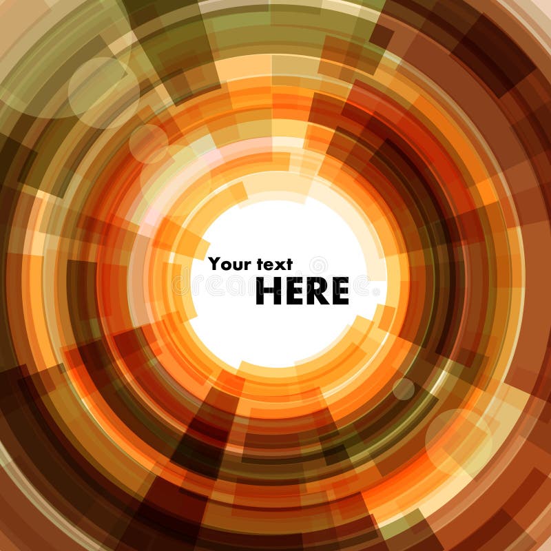 Orange Background in the Form of a Circle Stock Vector - Illustration ...