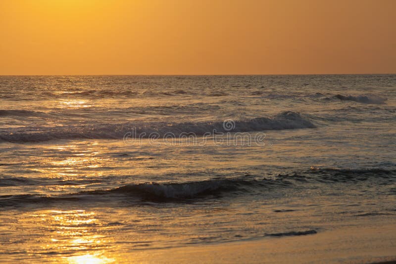 Orange Background of Ocean, Bali, Indonesia Stock Image - Image of ...