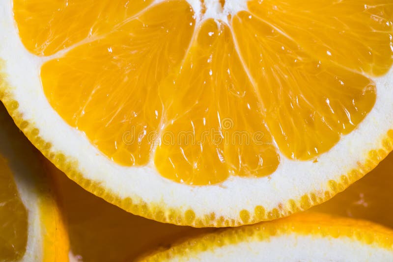 Orange Background from Slice of an Orange Fruit Texture. Stock Photo ...
