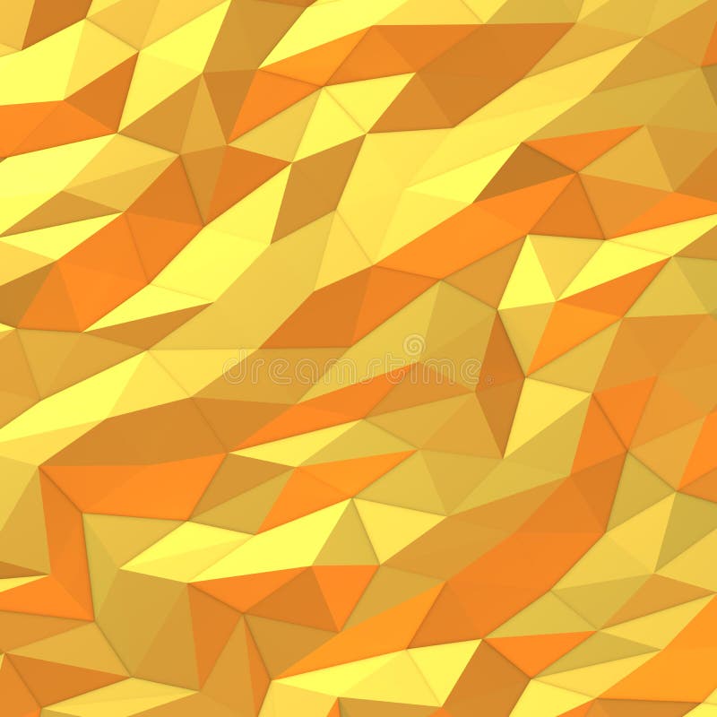 Orange Background of Triangles Stock Illustration - Illustration of ...