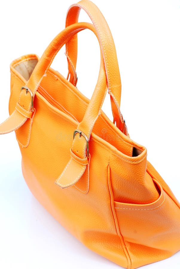 Orange bag stock image. Image of orange, womens, fashion - 5466103