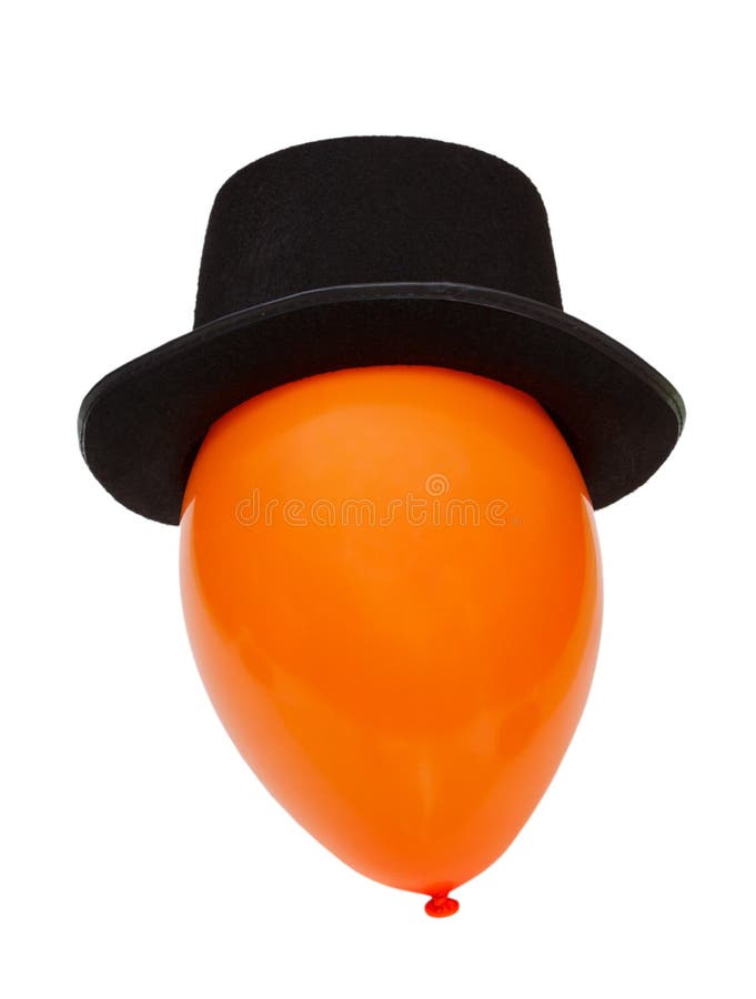Balloon in a hat stock photo. Image of humor, isolated - 30151474