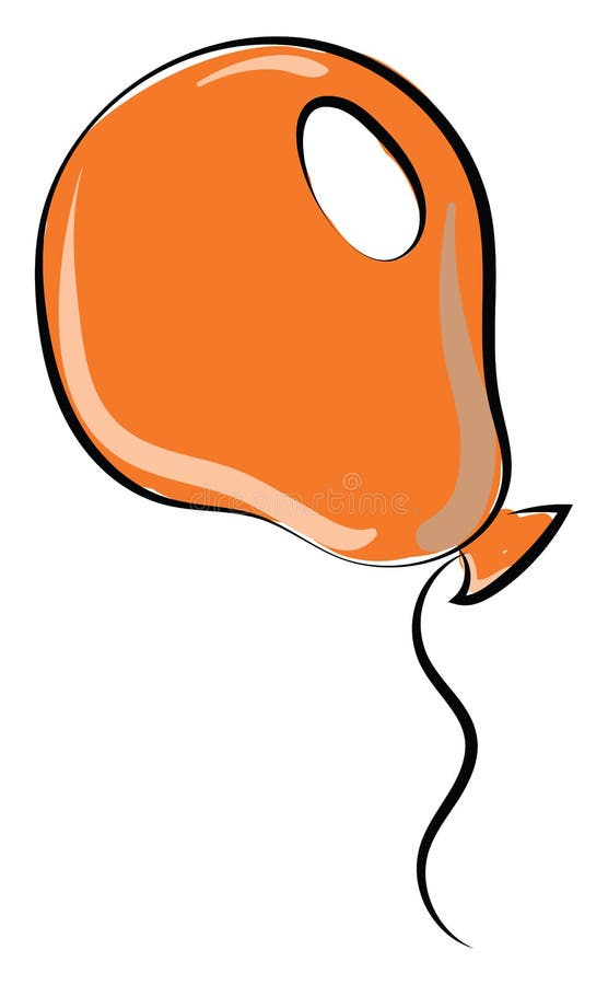 Orange Balloon, Illustration, Vector Stock Vector - Illustration of ...