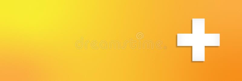 Orange Banner White Medicine Cross Stock Illustration - Illustration of ...