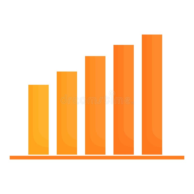 Orange Bar Chart is Showing Positive Growth Stock Illustration ...