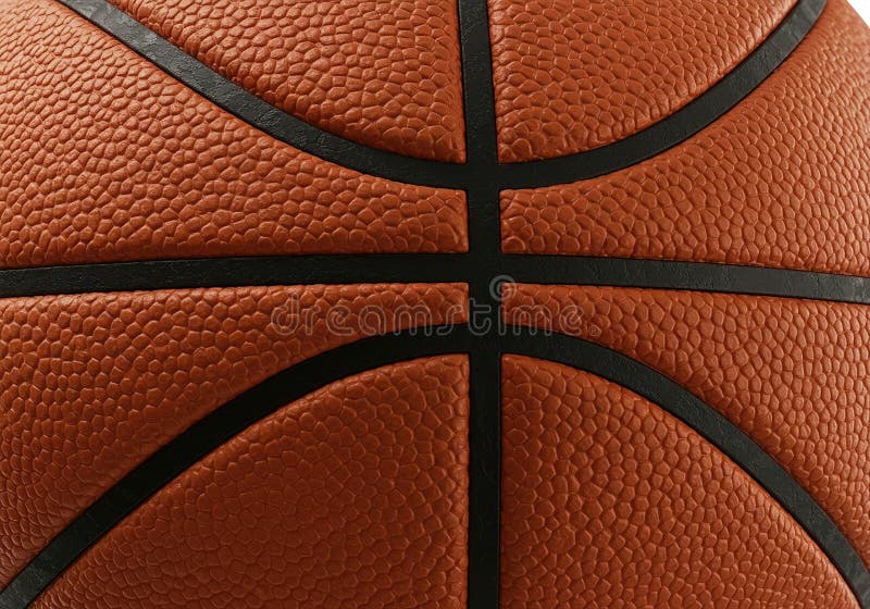 Orange Basketball Ball Close-up Stock Illustration - Illustration of ...