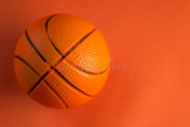 Orange Basketball Ball on an Orange Table Stock Image - Image of game ...
