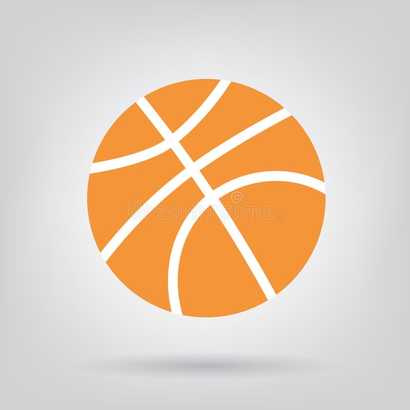 Orange basketball icon stock vector. Illustration of flat - 143810970