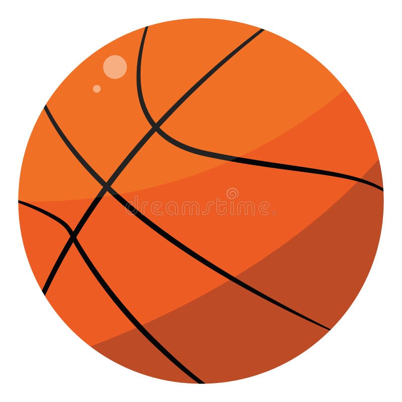 Orange basketball, icon stock vector. Illustration of ball - 261371577