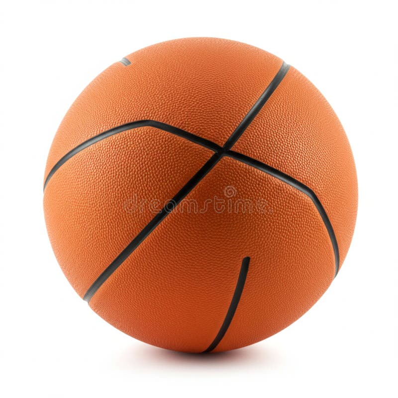 Orange Basketball with a Pebbled Texture and Distinct Black Lines ...