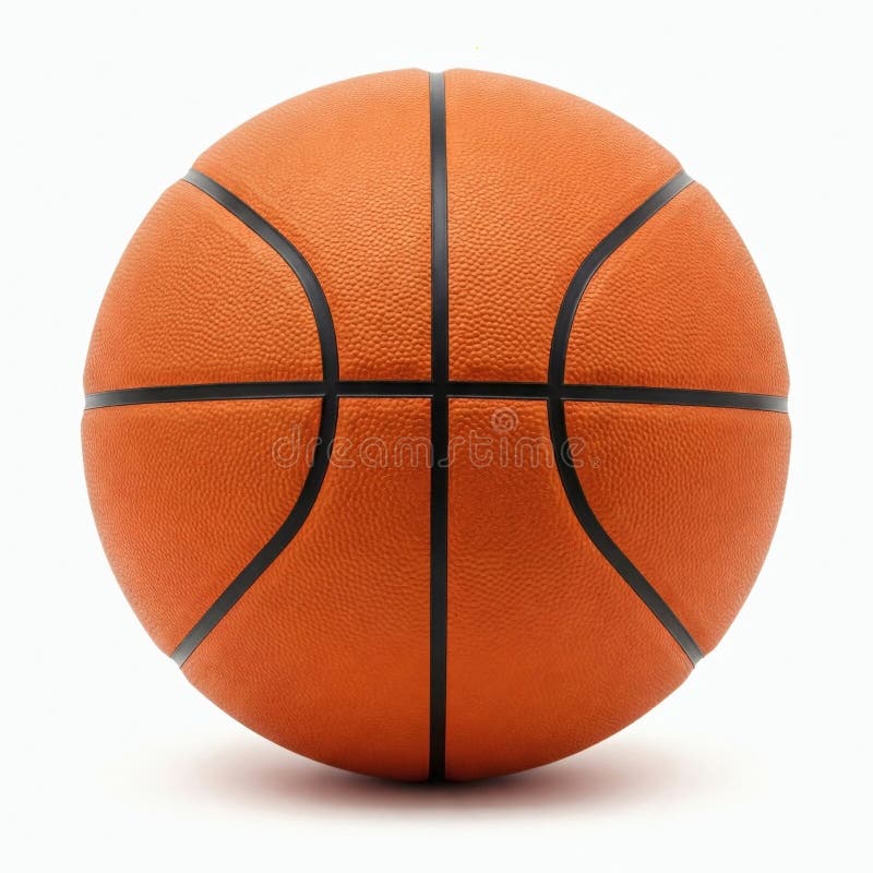 Basketball Ball Isolated on White Background Front View Stock ...