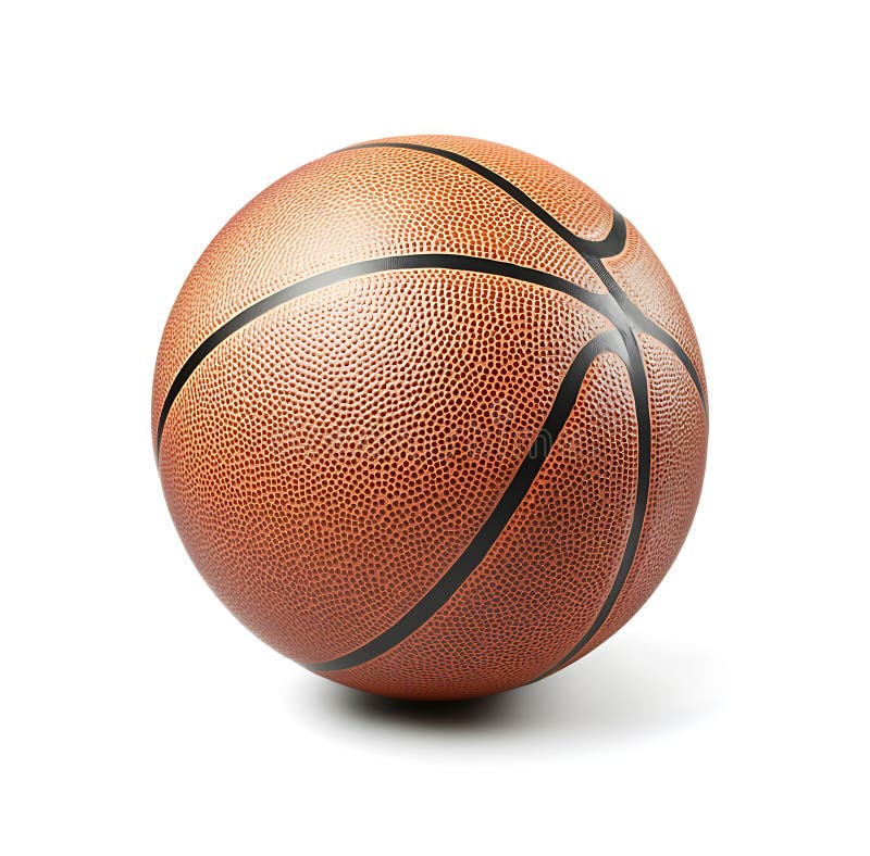 An Orange Basketball with a Textured Surface and Black Lines Creating a ...