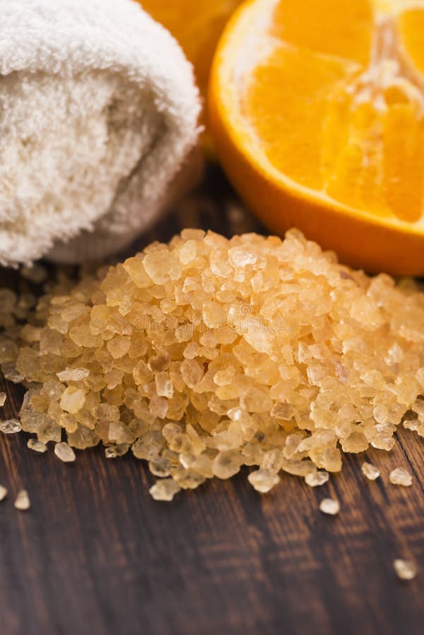 Orange Salt. Sweet Aroma Bath Stock Photo - Image of herb, healthy: 2335796