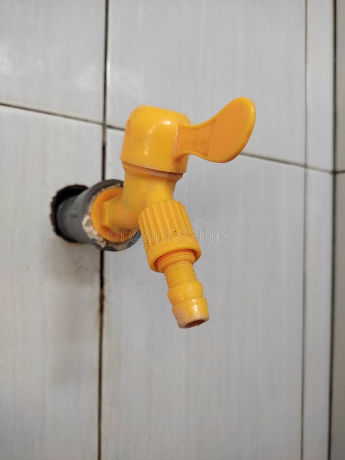 Orange Bathroom Faucet, Made of Plastic. Stock Image - Image of play ...