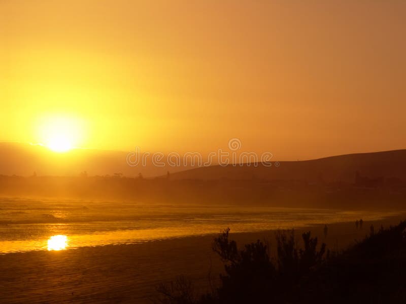 Orange Beach Sunset stock image. Image of sand, landscape - 289935