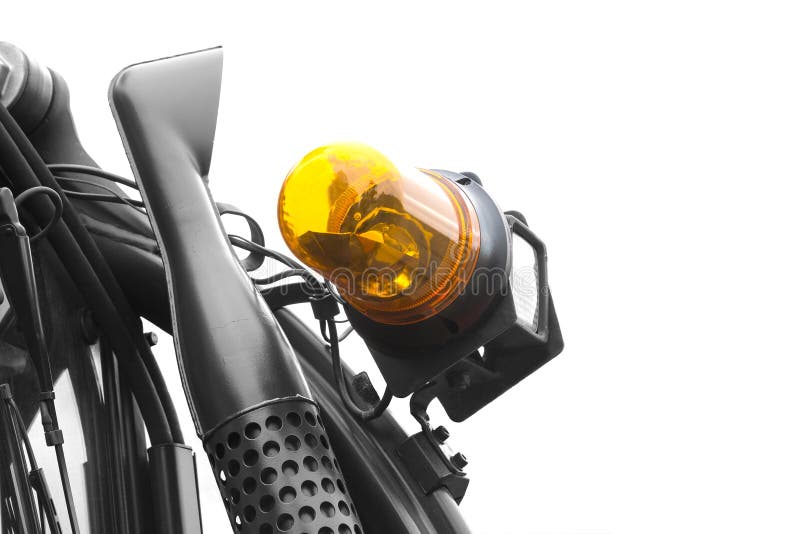 Orange Beacon on the Vehicle Stock Photo - Image of rotating, flashing ...