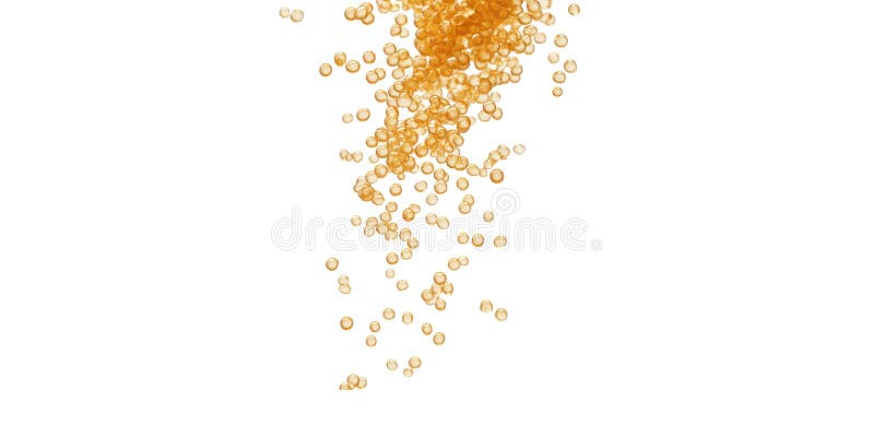 Orange Beads Scattered in the Air Isolated on Transparent Background ...