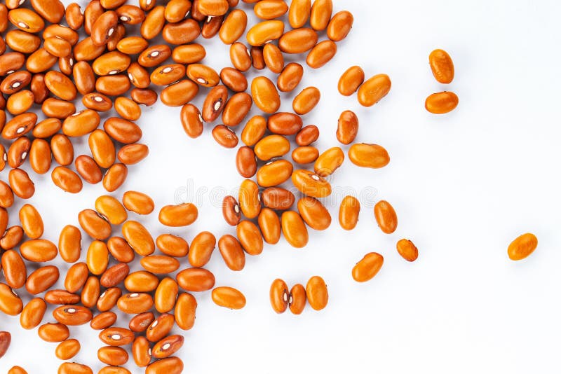 Orange Beans on a White Background. Space for Text Stock Photo - Image ...